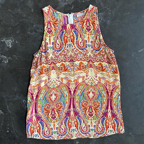 Ellie Kai | Tops | Ellie Kai Multicolor Silk Tank | Poshmark